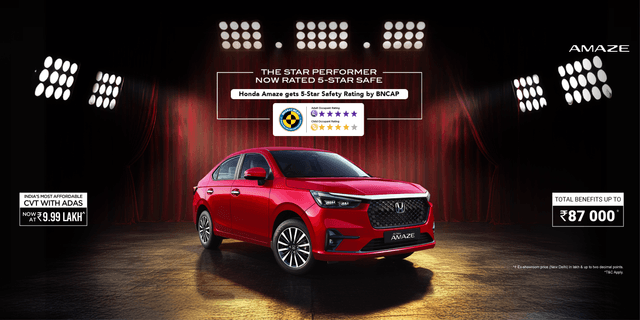 Honda Amaze Price - Images, Colors, and Specs